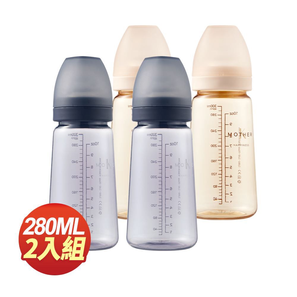 MOTHER-K - 精粹極簡PPSU奶瓶280ml-2入組｜媽咪愛