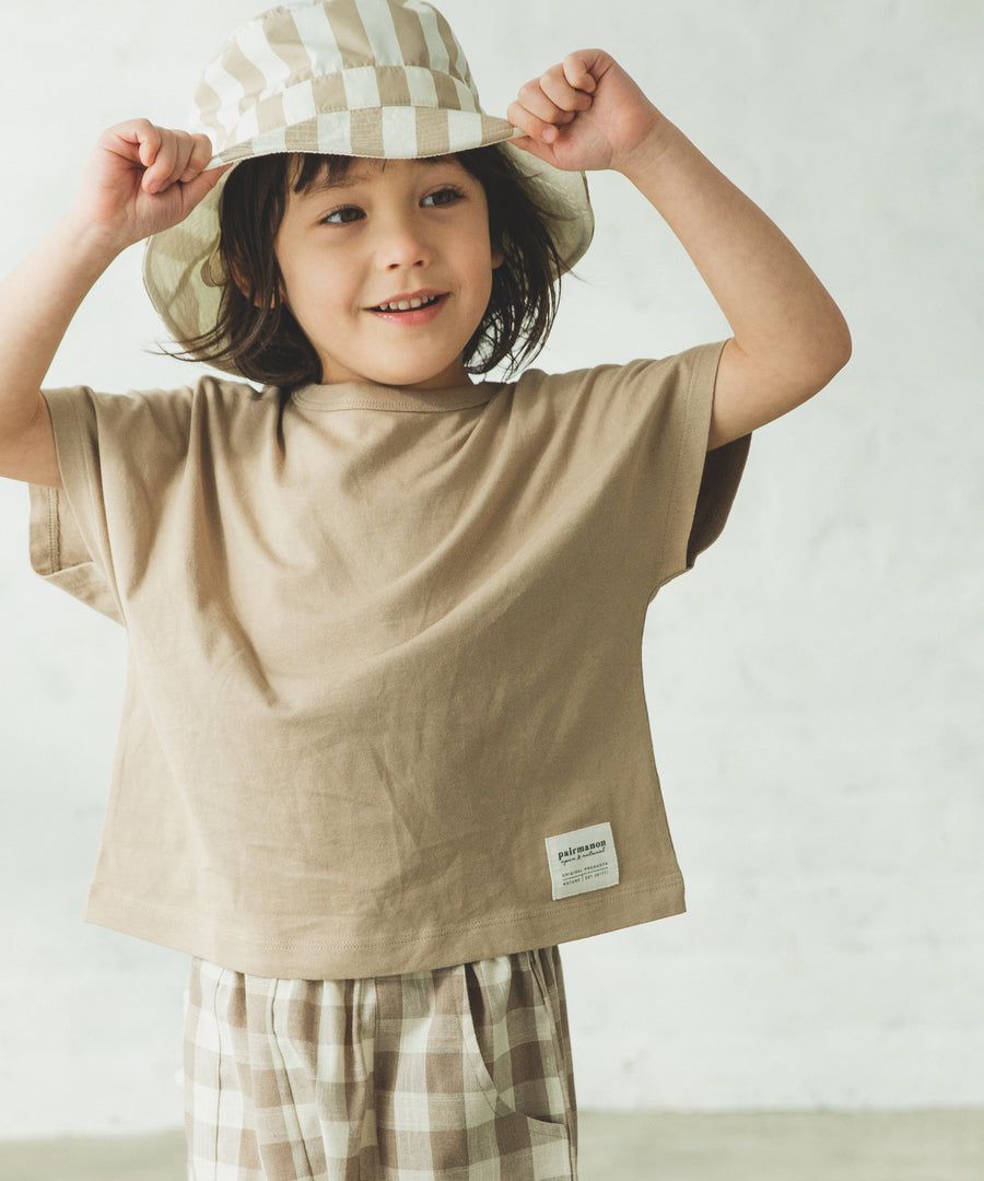 日本 PAIRMANON - 100%柔棉 素面短T(孩子)-粉｜媽咪愛