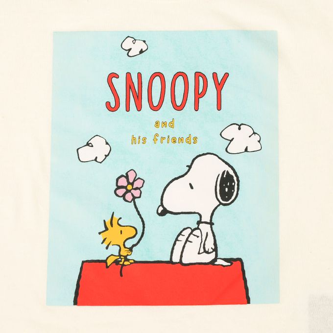 akachan honpo - T恤-史努比&糊塗塌客-白色 (100cm)｜媽咪愛