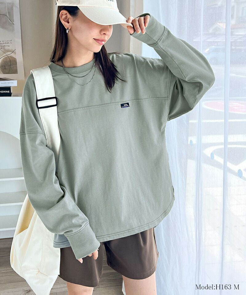 日本 Classical Elf - Java聯名 休閒舒適百搭落肩長T-白｜媽咪愛