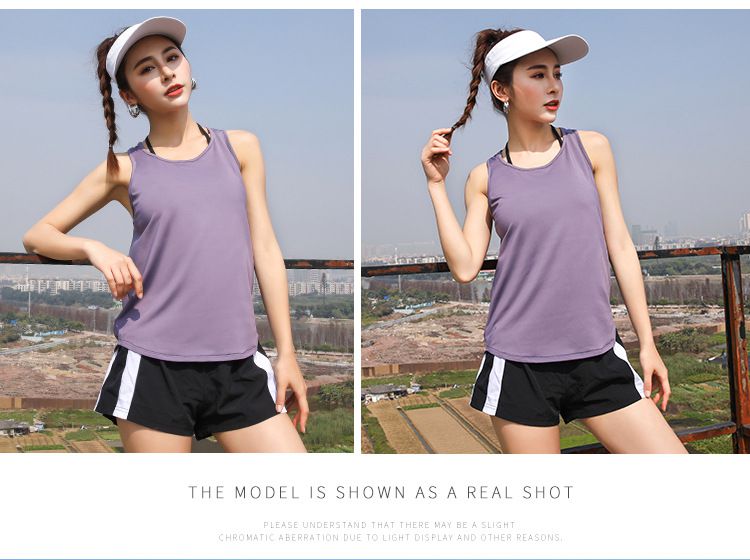 S~5XL寬鬆運動無袖上衣-白色｜媽咪愛