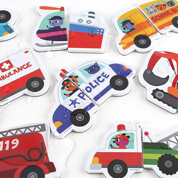 韓國 Ariati - 磁性拼圖書-交通｜媽咪愛