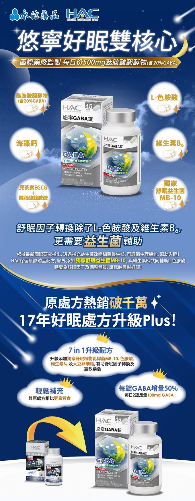 永信HAC - 悠寧GABA錠x3瓶(90粒/瓶)-2025/11/30到期｜媽咪愛