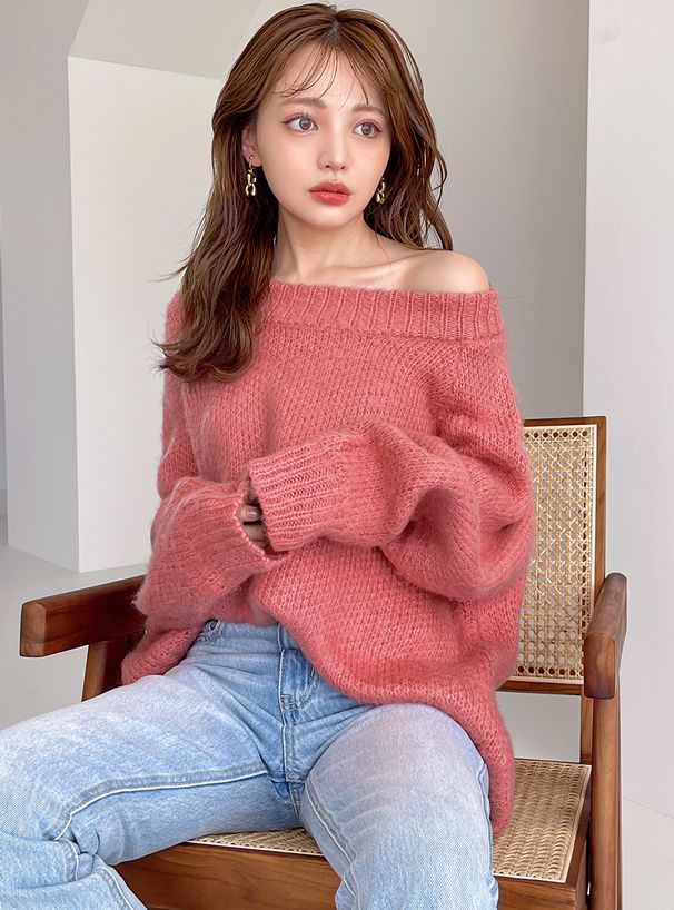 日本 GRL - 柔軟植絨編織毛衣-萊姆黃 (F)｜媽咪愛