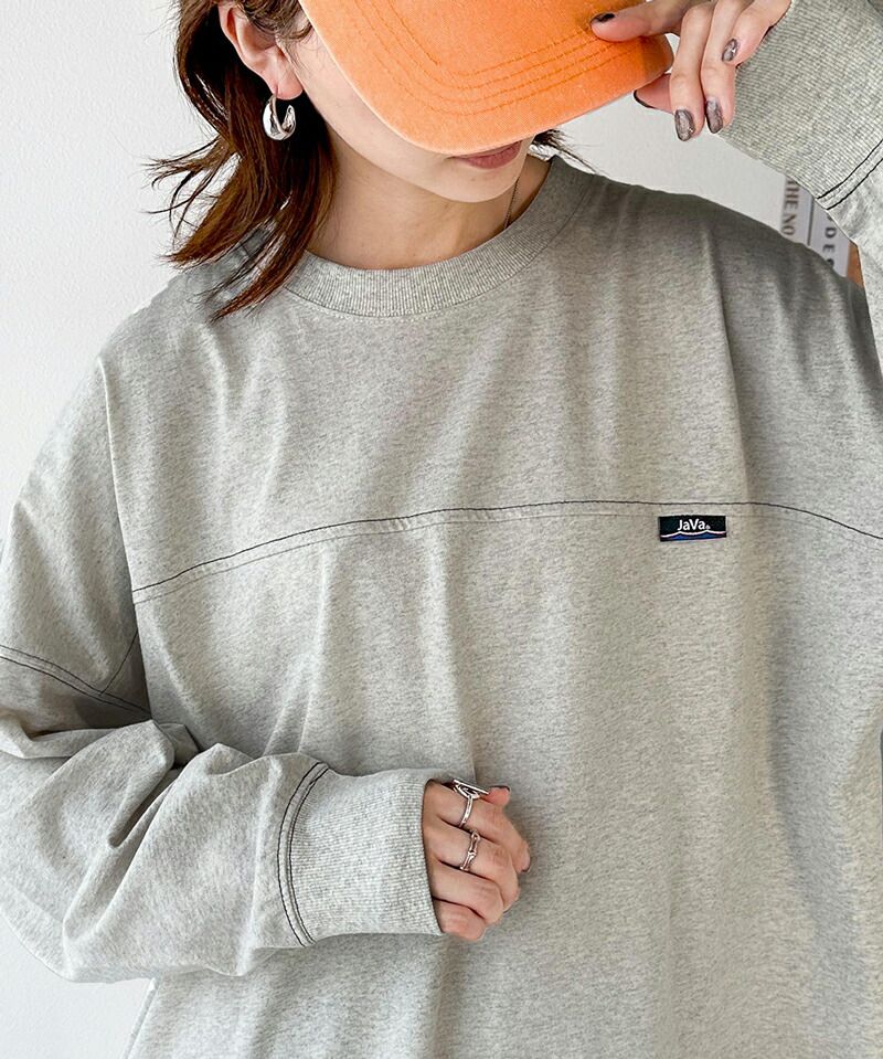 日本 Classical Elf - Java聯名 休閒舒適百搭落肩長T-黑｜媽咪愛