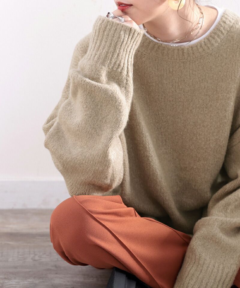 日本 Classical Elf - 2WAY百搭極柔落肩針織外套-中長版-奶油杏｜媽咪愛