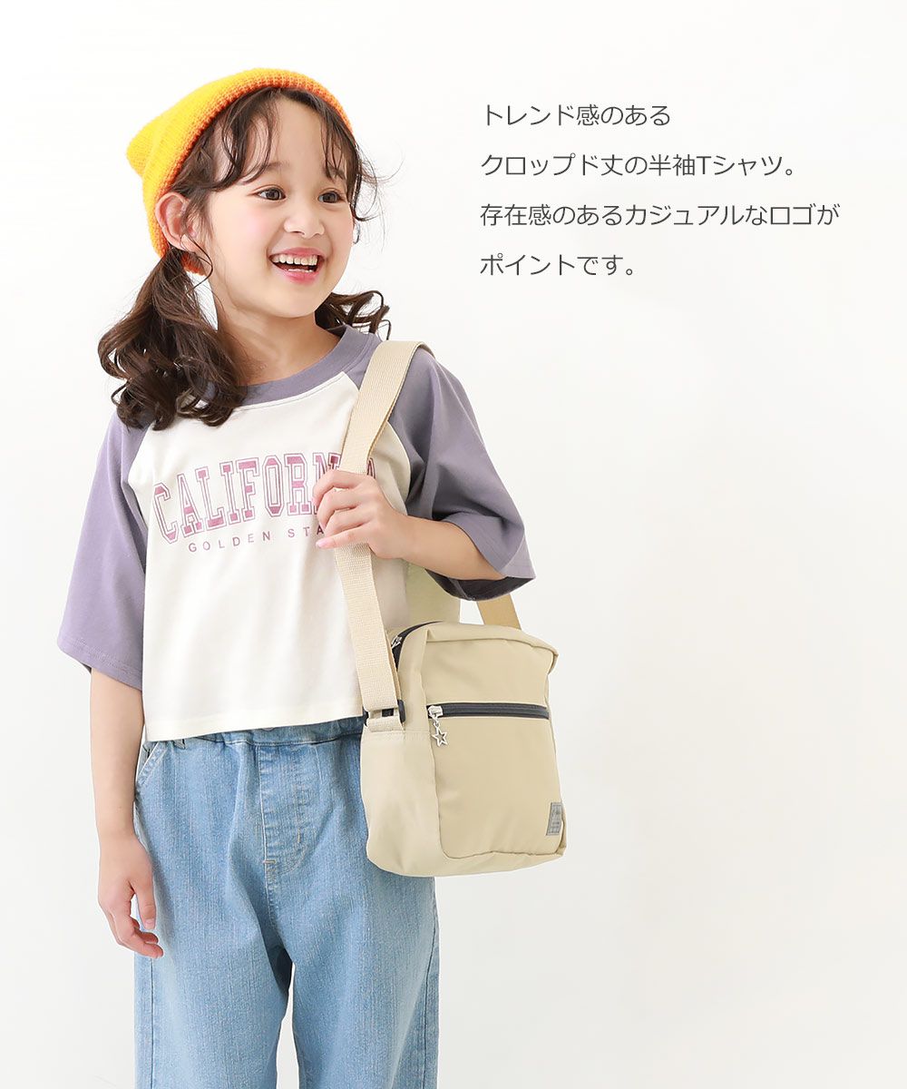 日本 devirock - 袖撞色學院風短版上衣-紫丁香｜媽咪愛