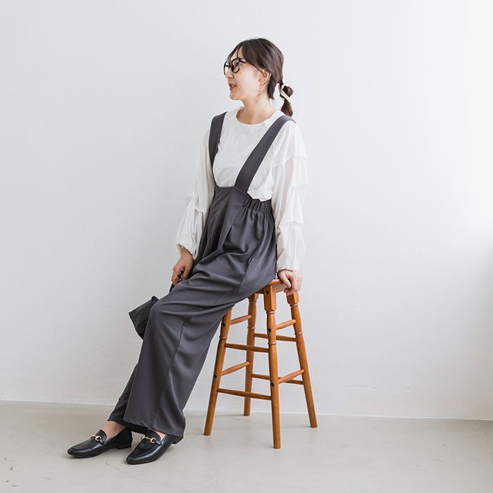 日本 ihuu - 小巧思層次設計薄長袖上衣-深灰｜媽咪愛