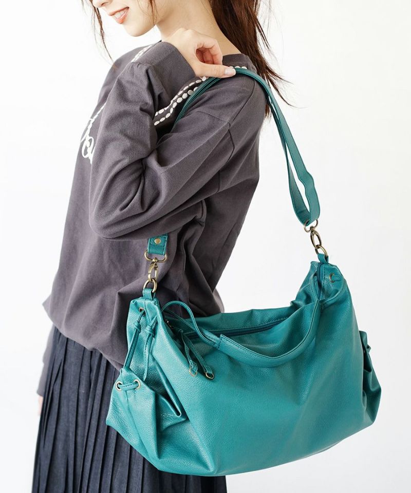 日本 zootie - 2WAY皮革輕量時尚肩背包/通勤包-冰河灰｜媽咪愛