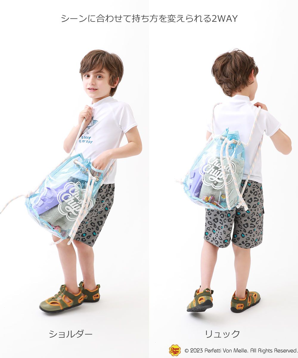 日本 devirock - 加倍佳棒棒糖聯名 游泳玩水包-果凍藍 (34x23cm)-直播專屬｜媽咪愛