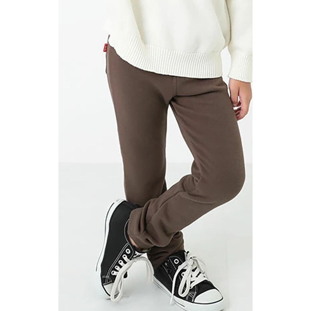 日本 devirock - RICH WARM 刷毛保暖長褲-摩卡｜媽咪愛