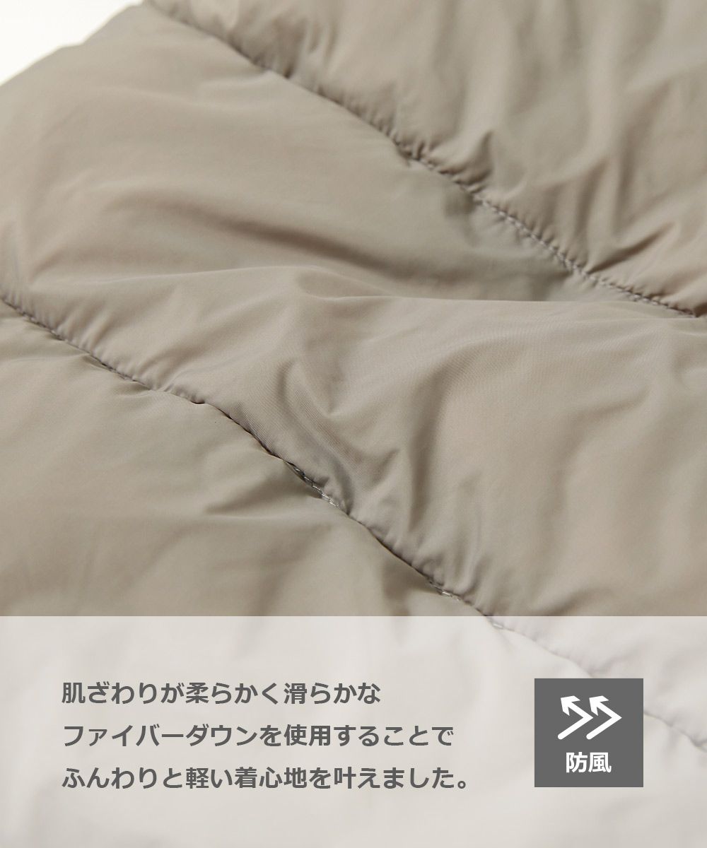 日本 devirock - 2WAY防風輕量保暖科技羽絨外套-軍綠x黑｜媽咪愛