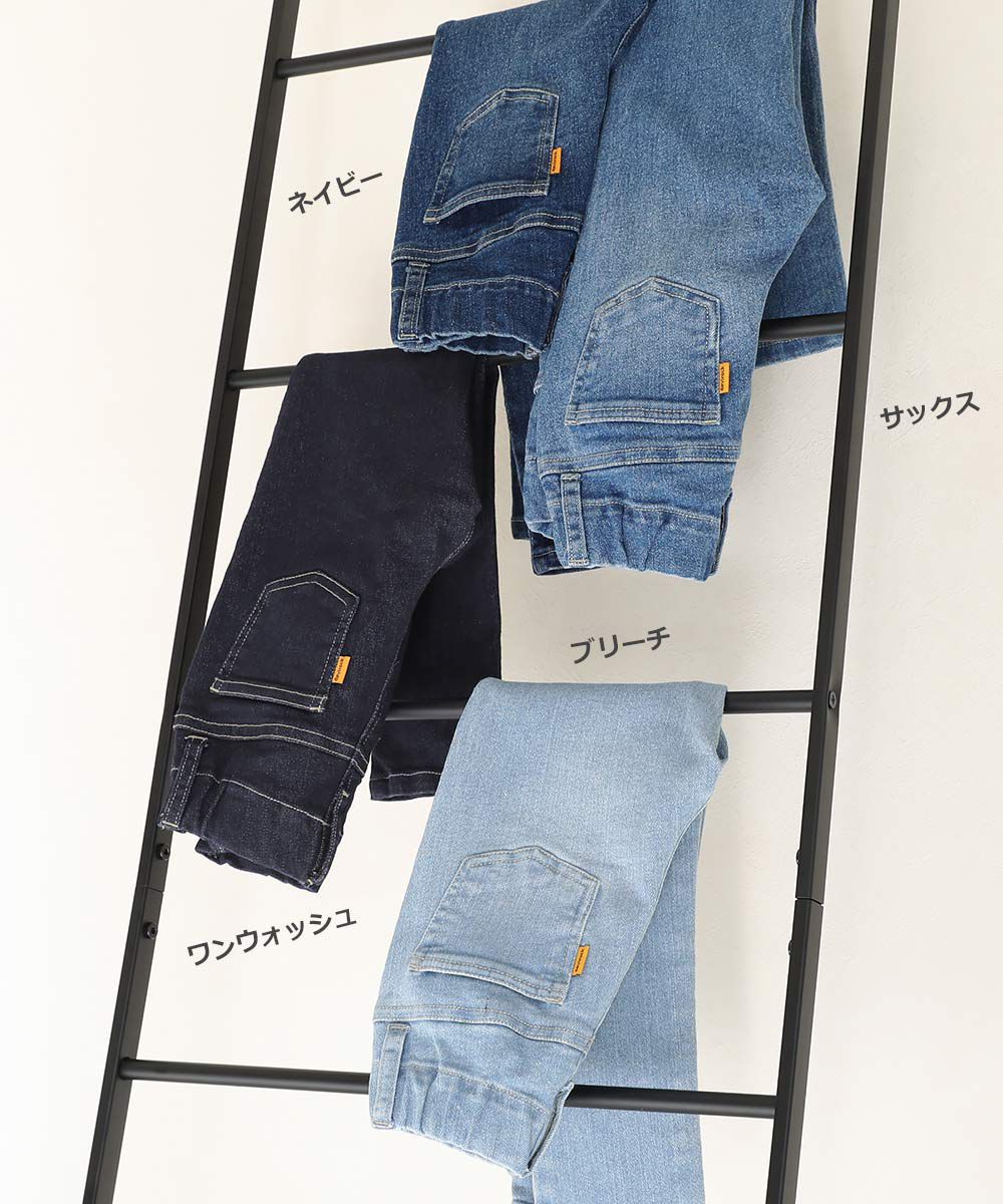 日本 devirock - RAKU DENIM系列 舒適丹寧褲-合身款-灰藍｜媽咪愛