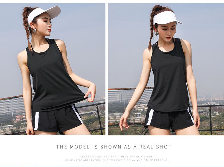 S~5XL寬鬆運動無袖上衣-白色｜媽咪愛