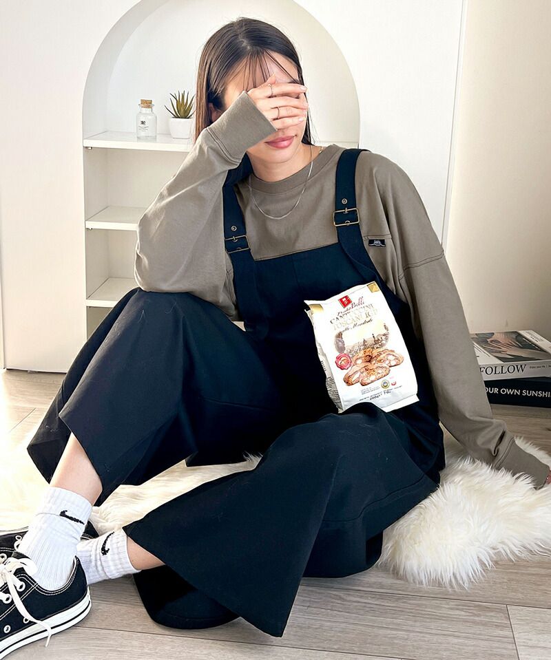 日本 Classical Elf - Java聯名 休閒舒適百搭落肩長T-白｜媽咪愛