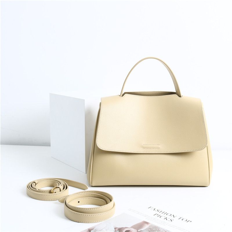 休閒手提/肩揹真皮女包-咖啡色 (29x22x12cm)｜媽咪愛