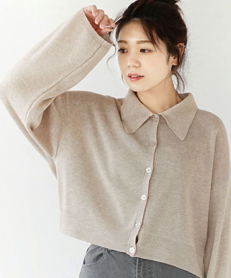 日本 zootie - 2WAY短版翻領針織上衣-寶石綠｜媽咪愛