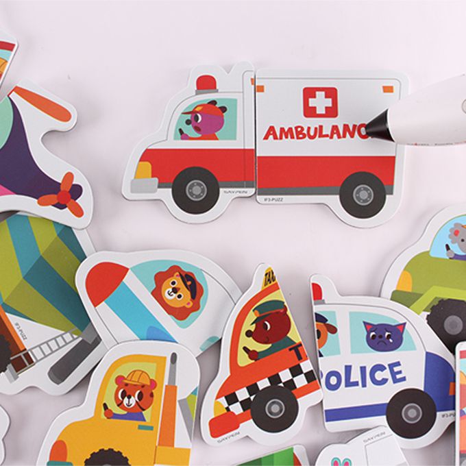 韓國 Ariati - 磁性拼圖書-交通｜媽咪愛