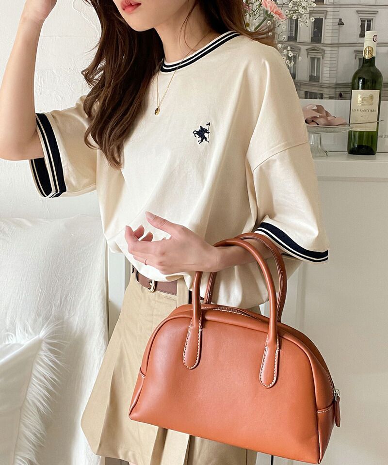 日本 Classical Elf - 100%天竺棉 POLO刺繡舒適短袖上衣-海軍藍｜媽咪愛