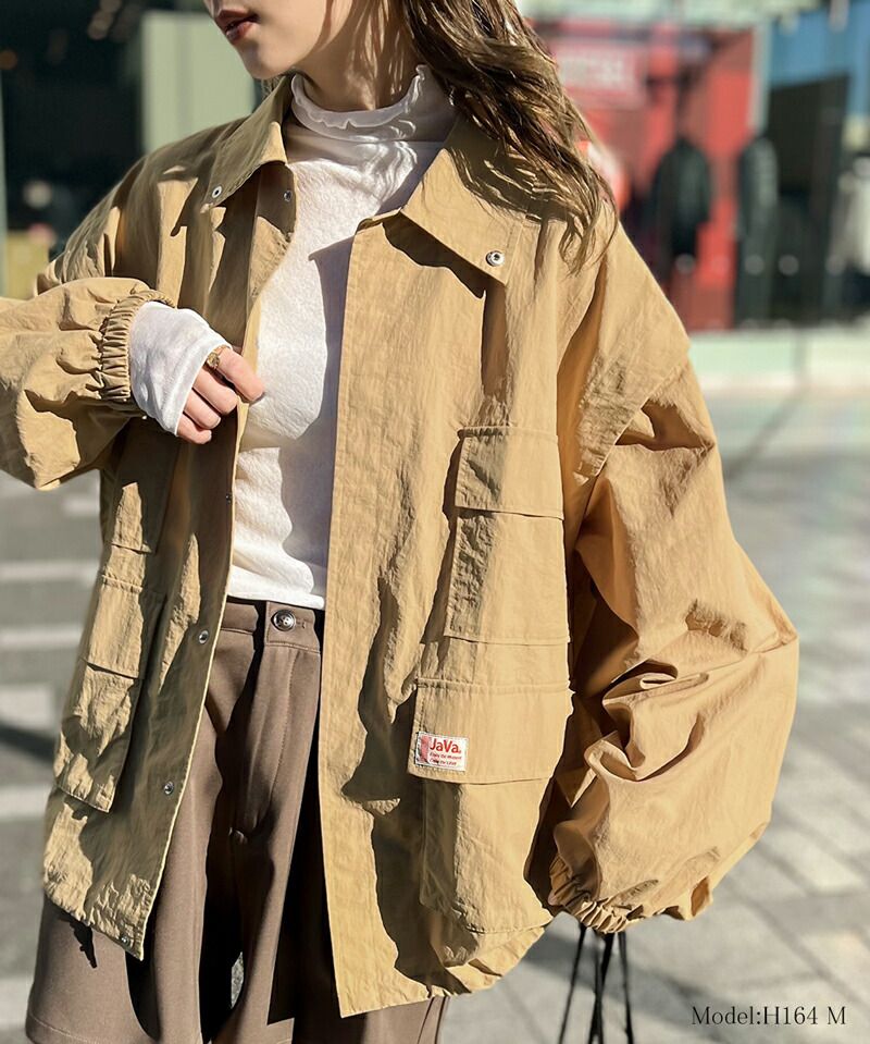 日本 Classical Elf - Java聯名 2WAY工裝感輕量休閒薄外套-軍綠｜媽咪愛