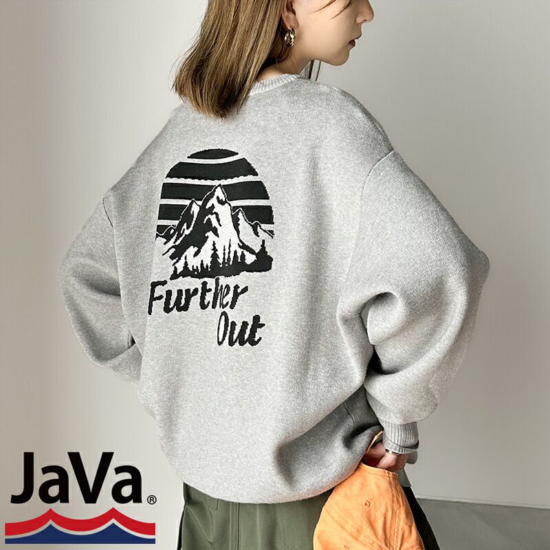 日本 Classical Elf - Java聯名 2WAY美式復古印花針織毛衣-卡其｜媽咪愛