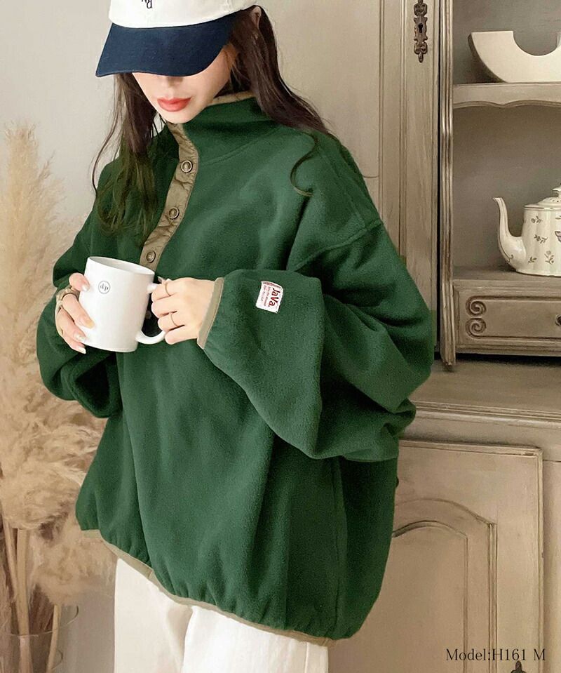 日本 Classical Elf - POLO翻領設計休閒長袖上衣-黃x軍綠｜媽咪愛