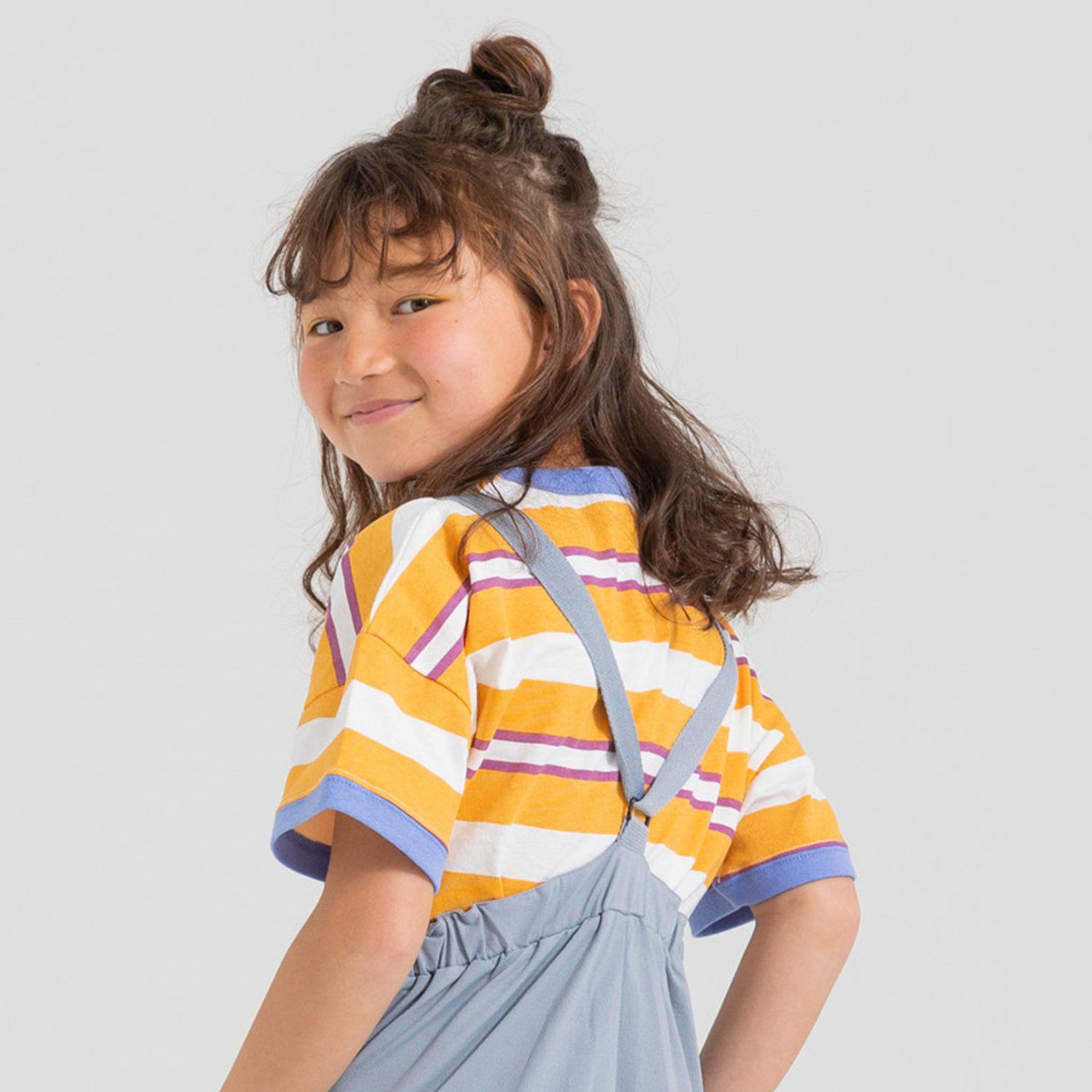 日本 Chil2 - 100%棉 百搭條紋短袖上衣-海軍藍x白｜媽咪愛